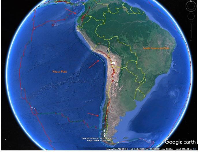 Solved 11. The image below shows the Andean Volcanic Belt | Chegg.com