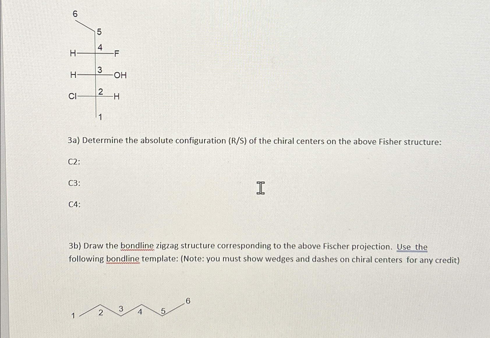 3a) ﻿Determine the absolute configuration (RS) ﻿of | Chegg.com