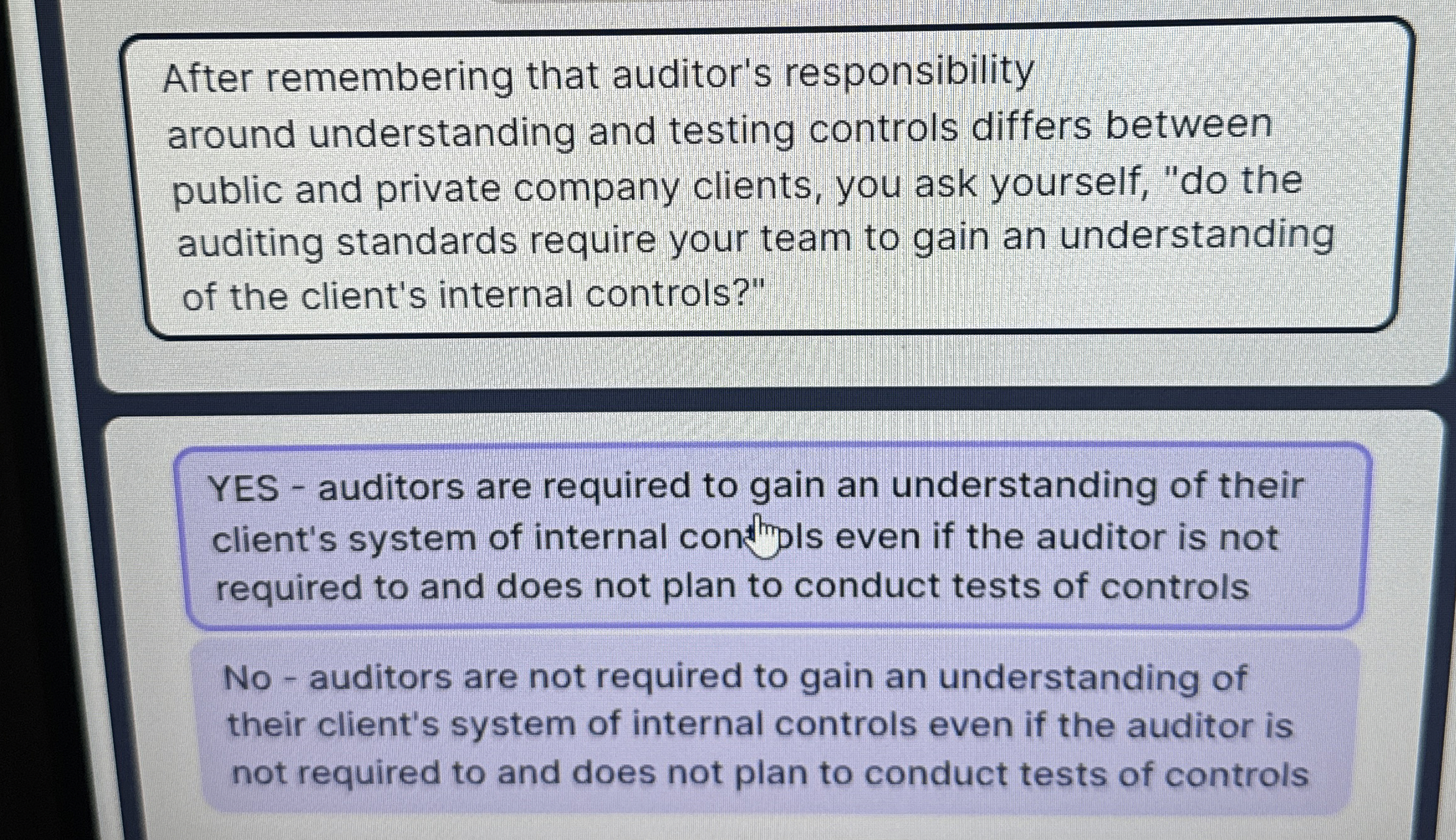 Solved After remembering that auditor's responsibility | Chegg.com
