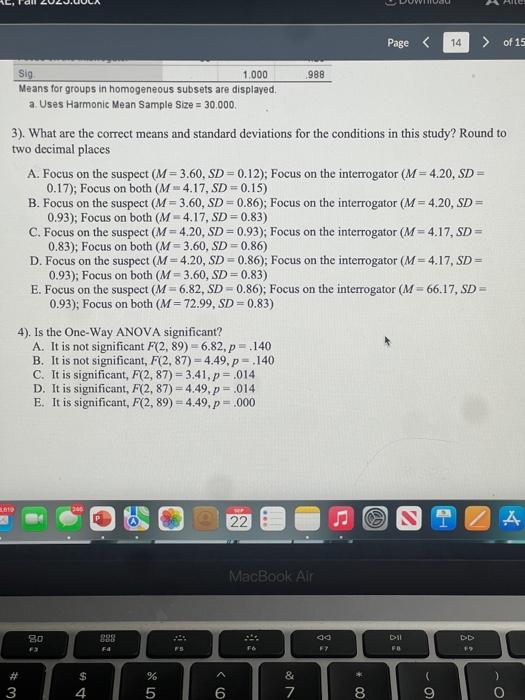 Multiple Comparisons Dependent Variable: The | Chegg.com