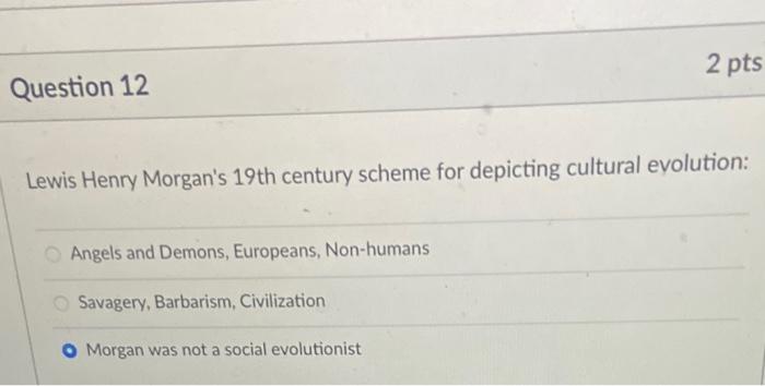 Lewis Henry Morgan's 19 th century scheme for | Chegg.com