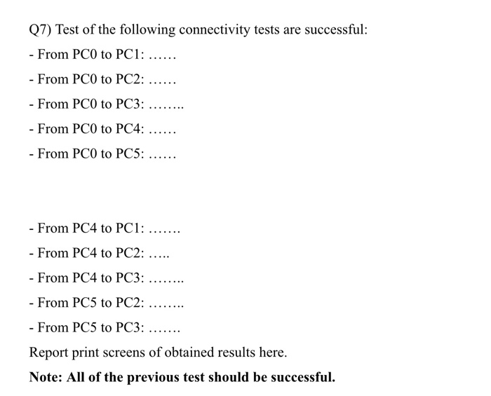 Q1) Use Packet tracer to build the following topology | Chegg.com