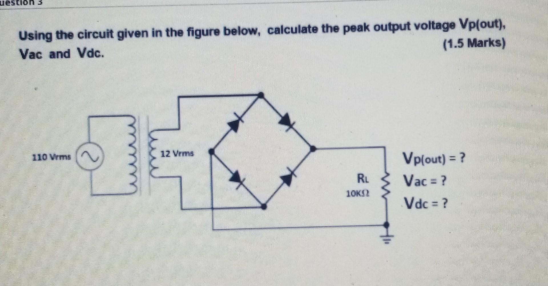 Solved vestions Using the circuit given in the figure below, | Chegg.com