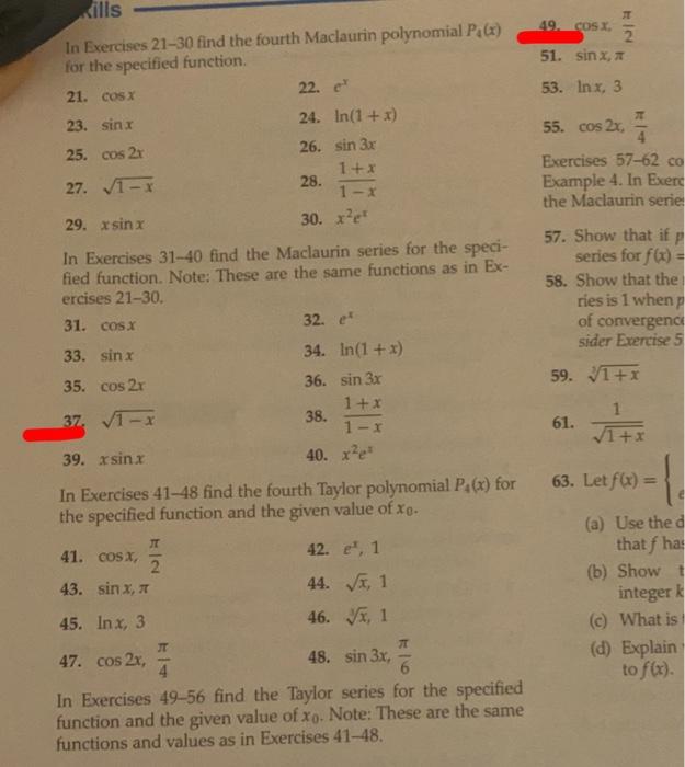Solved In Exercises 21-30 find the fourth Maclaurin | Chegg.com