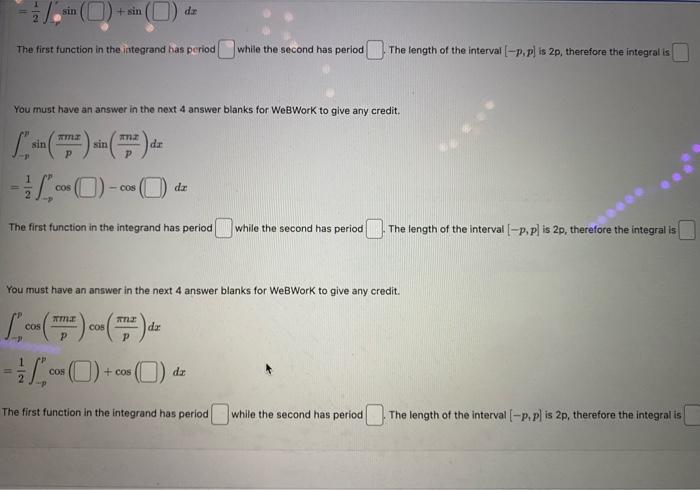 Solved Derive the orthogonality relations on (−p,p) for the | Chegg.com