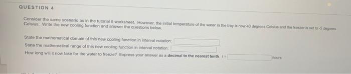 Solved Tutorial 8 Math 0130 Newton's Law of Cooling Newton's | Chegg.com