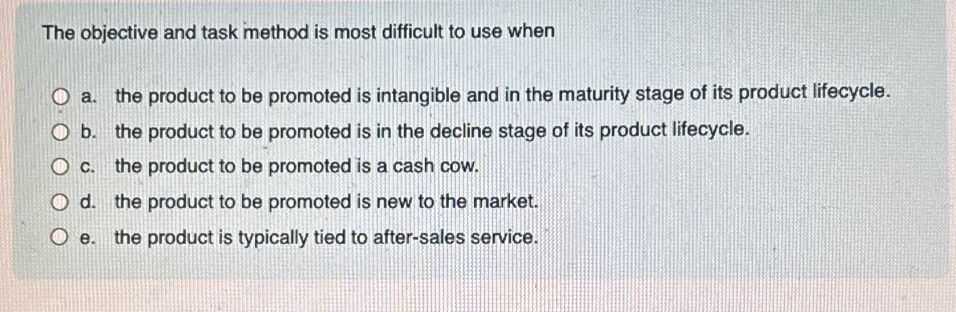 Solved The objective and task method is most difficult to | Chegg.com