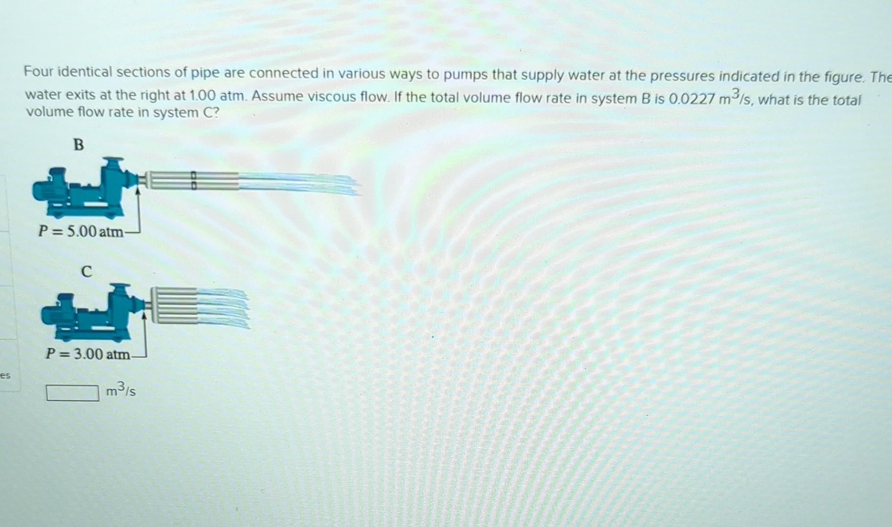 Solved Four identical sections of pipe are connected in | Chegg.com