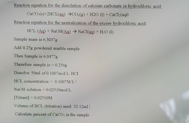 Solved Reaction equation for the dissolution of calcium | Chegg.com
