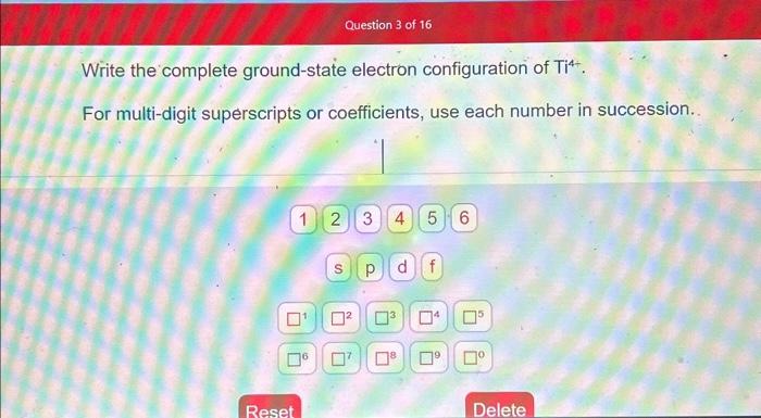 Solved Write the complete ground-state electron | Chegg.com