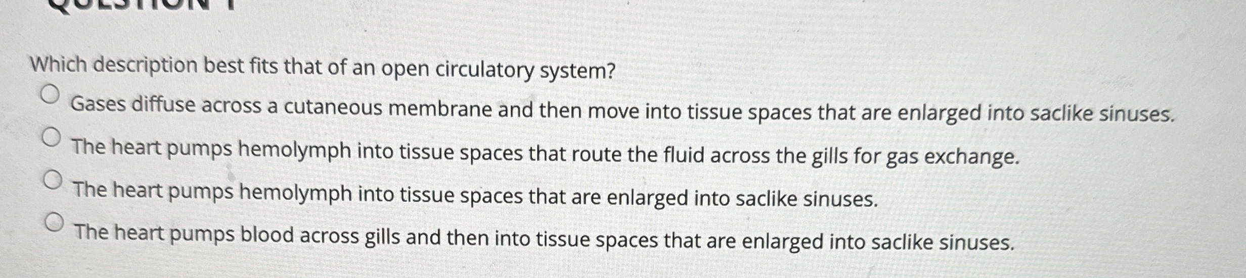 Solved Which description best fits that of an open | Chegg.com