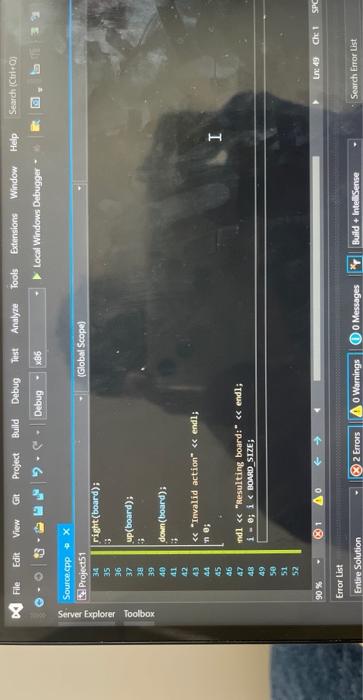 Solved Code 4 functions that take a 2048 board and apply the | Chegg.com