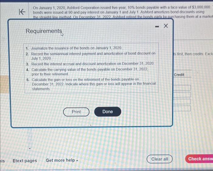 Solved bond discounts using the straight-line method. On | Chegg.com