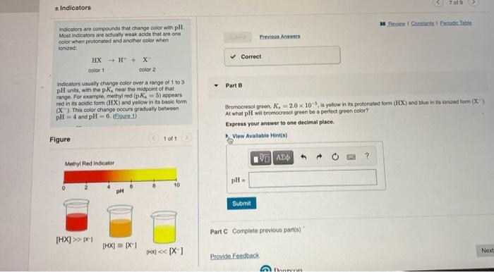 Solved Indicators are compounds that change color with pH. | Chegg.com