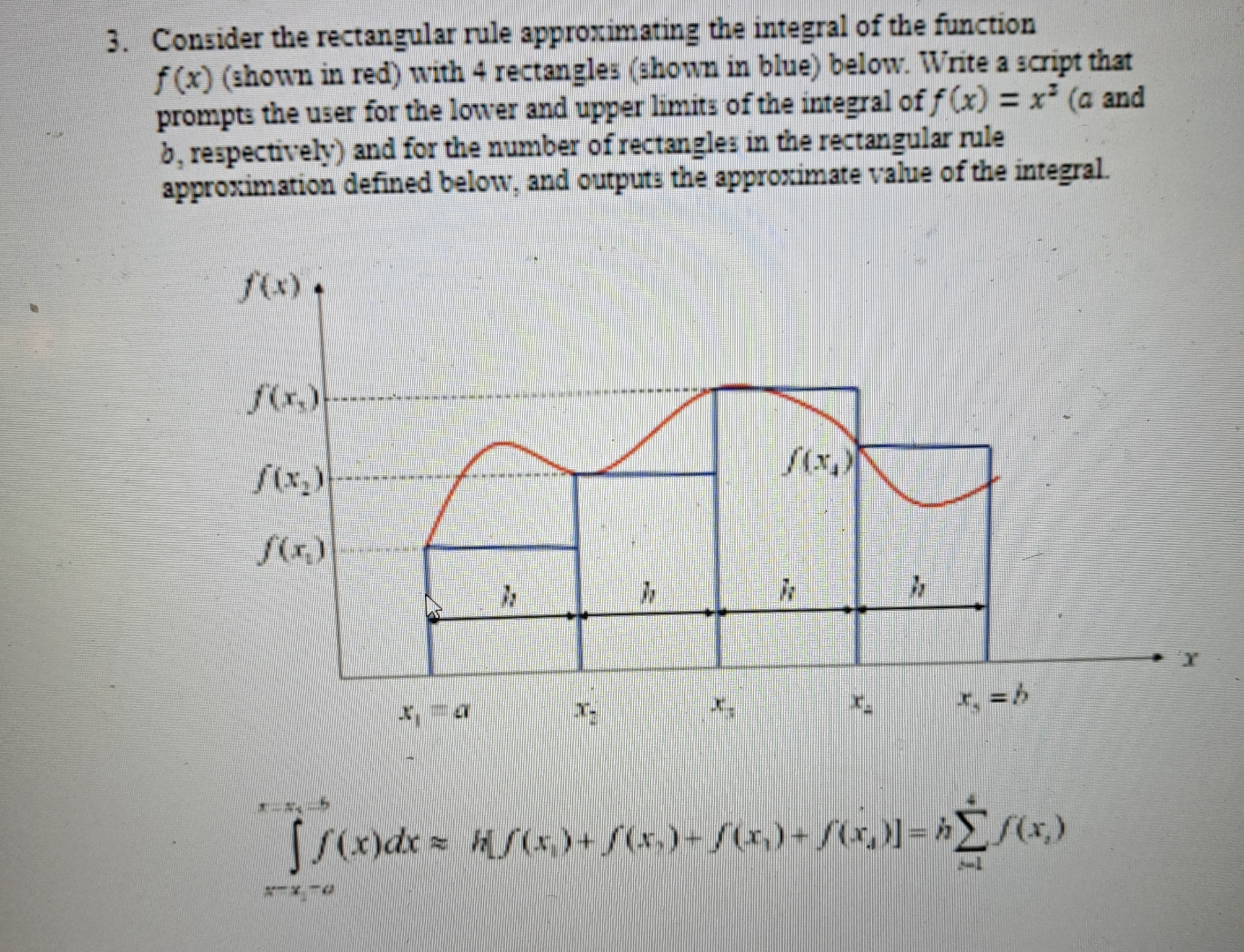 Solved Consider the rectangular rule approximating the | Chegg.com