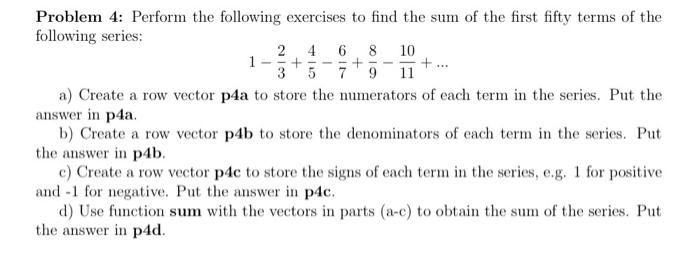 Solved Problem 4: Perform the following exercises to find | Chegg.com