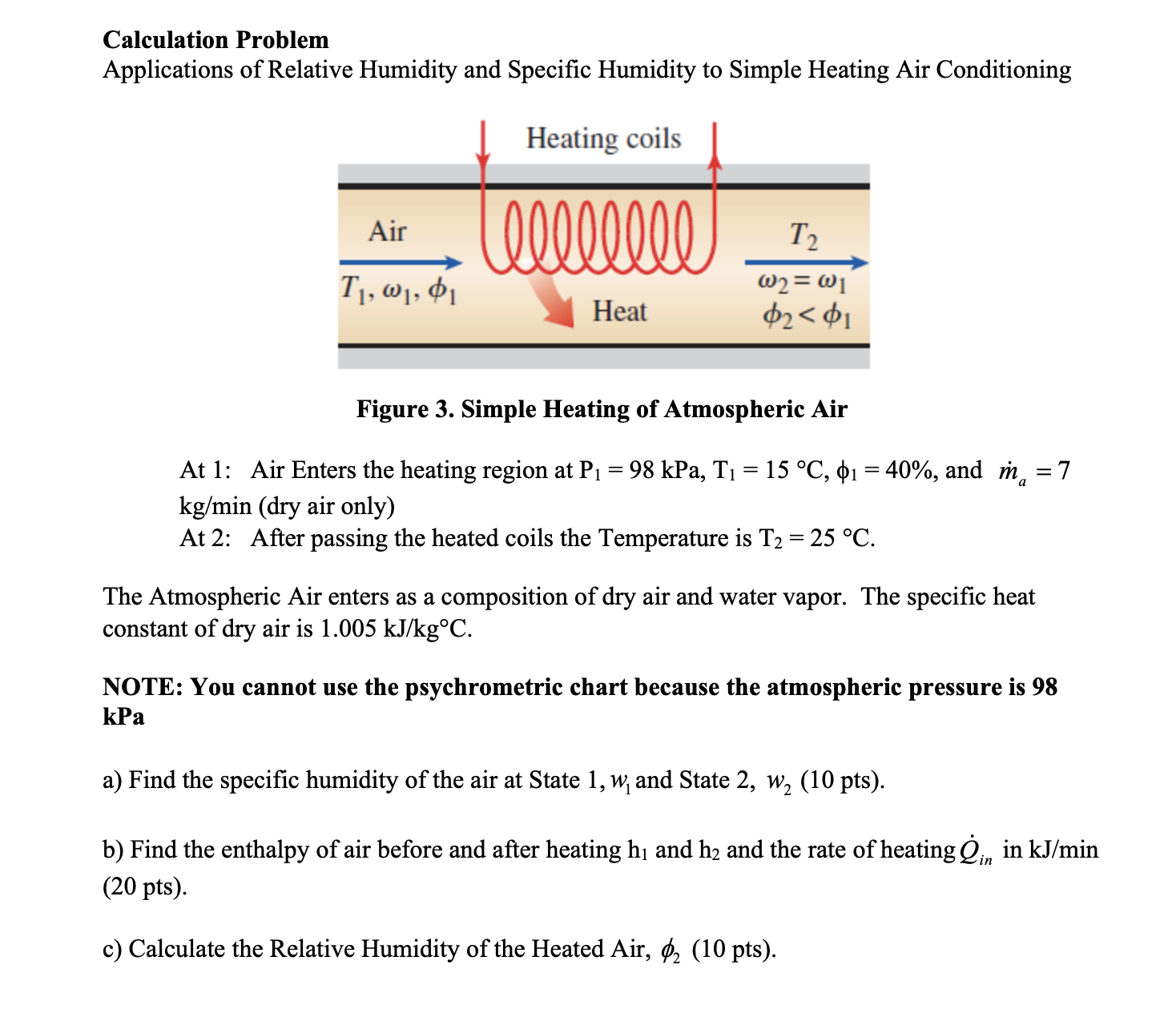 Solved Calculation ProblemApplications of Relative Humidity | Chegg.com