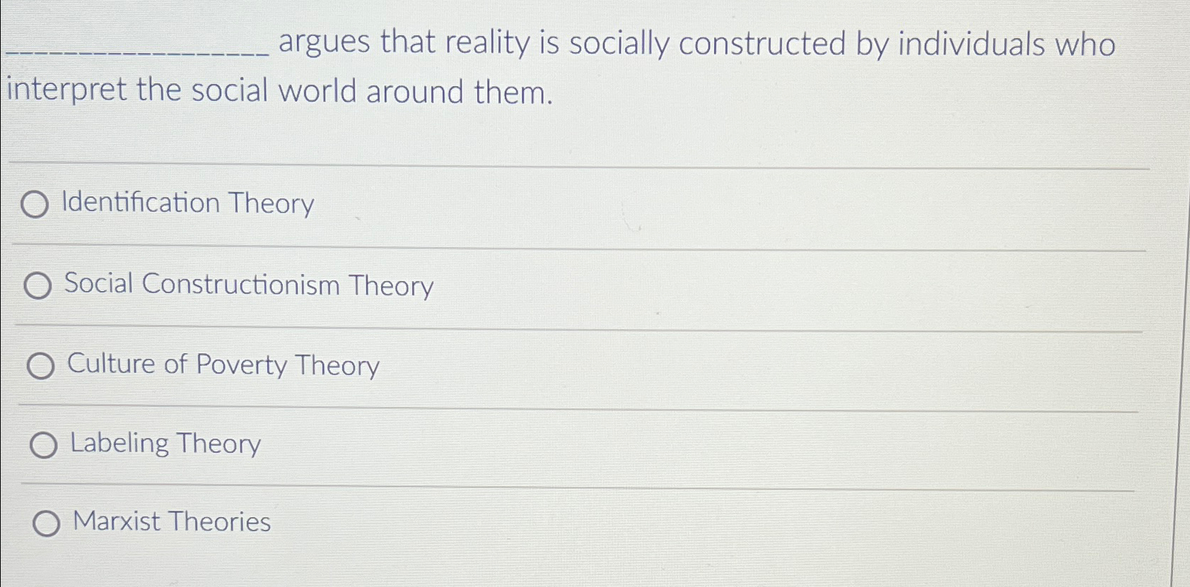 Solved argues that reality is socially constructed by | Chegg.com