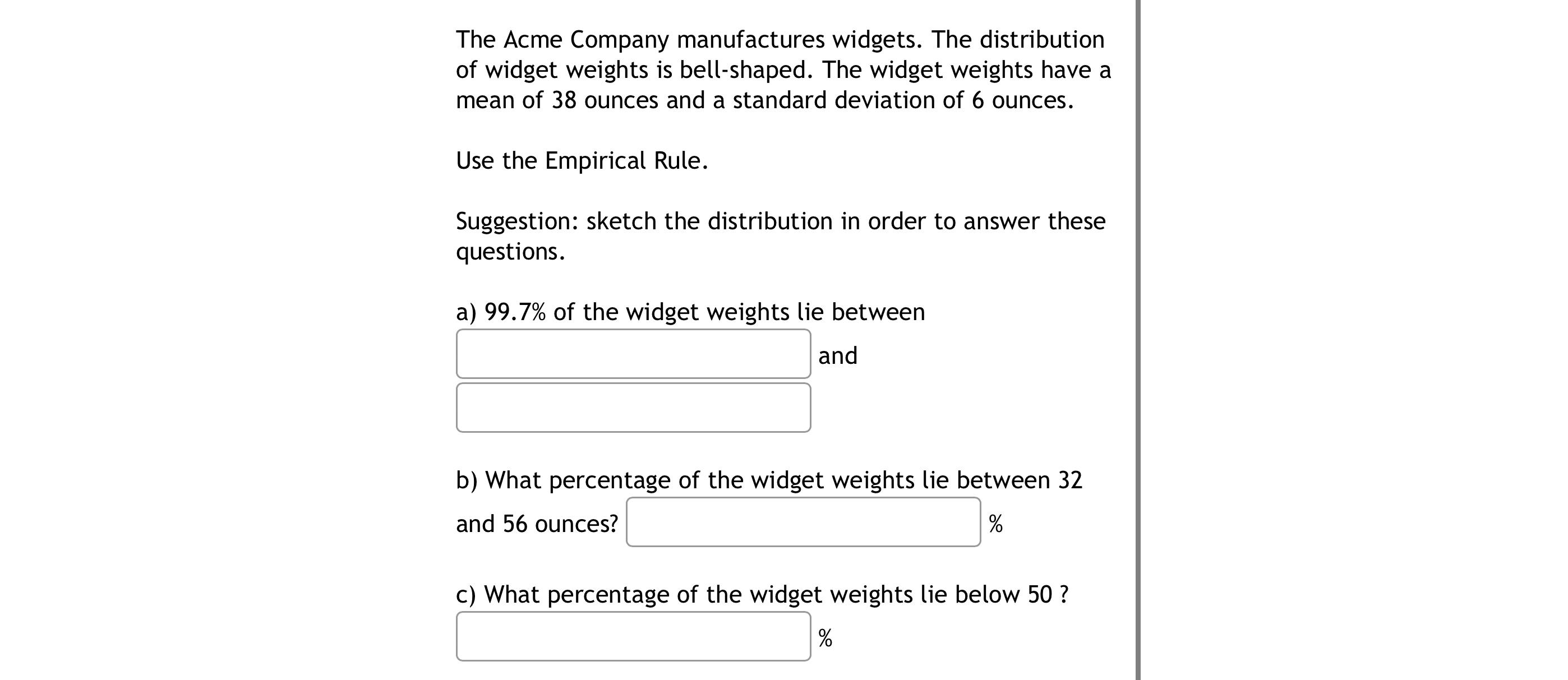 Solved The Acme Company manufactures widgets. The | Chegg.com