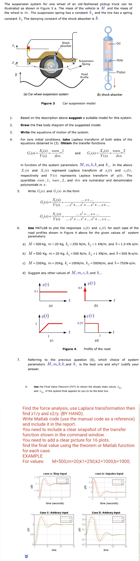 make sure to provide the MATLAB code and 16 ﻿plots | Chegg.com