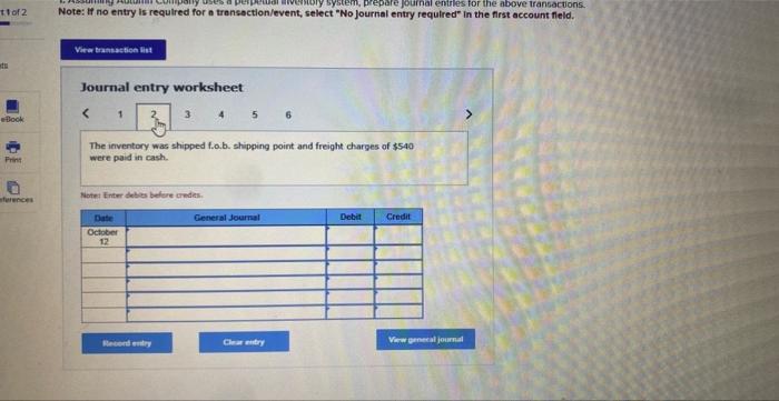 Solved Journal entry worksheet Record any necessary | Chegg.com