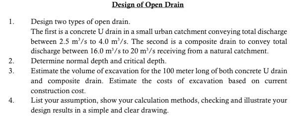 Solved 1. 2. 3. Design of Open Drain Design two types of | Chegg.com