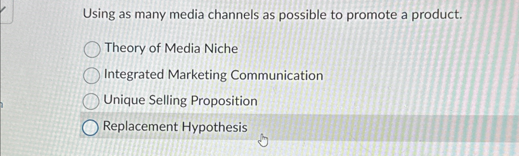 Solved Using as many media channels as possible to promote a | Chegg.com