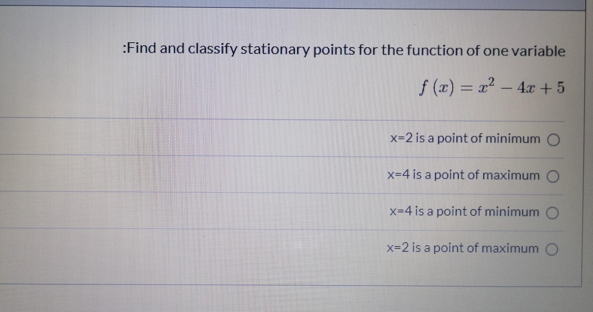 Solved :Find and classify stationary points for the function | Chegg.com