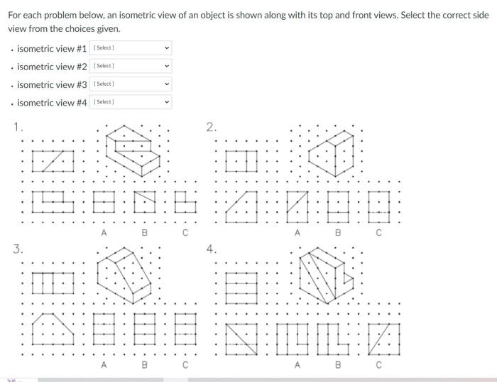 Solved For each problem below, an isometric view of an | Chegg.com