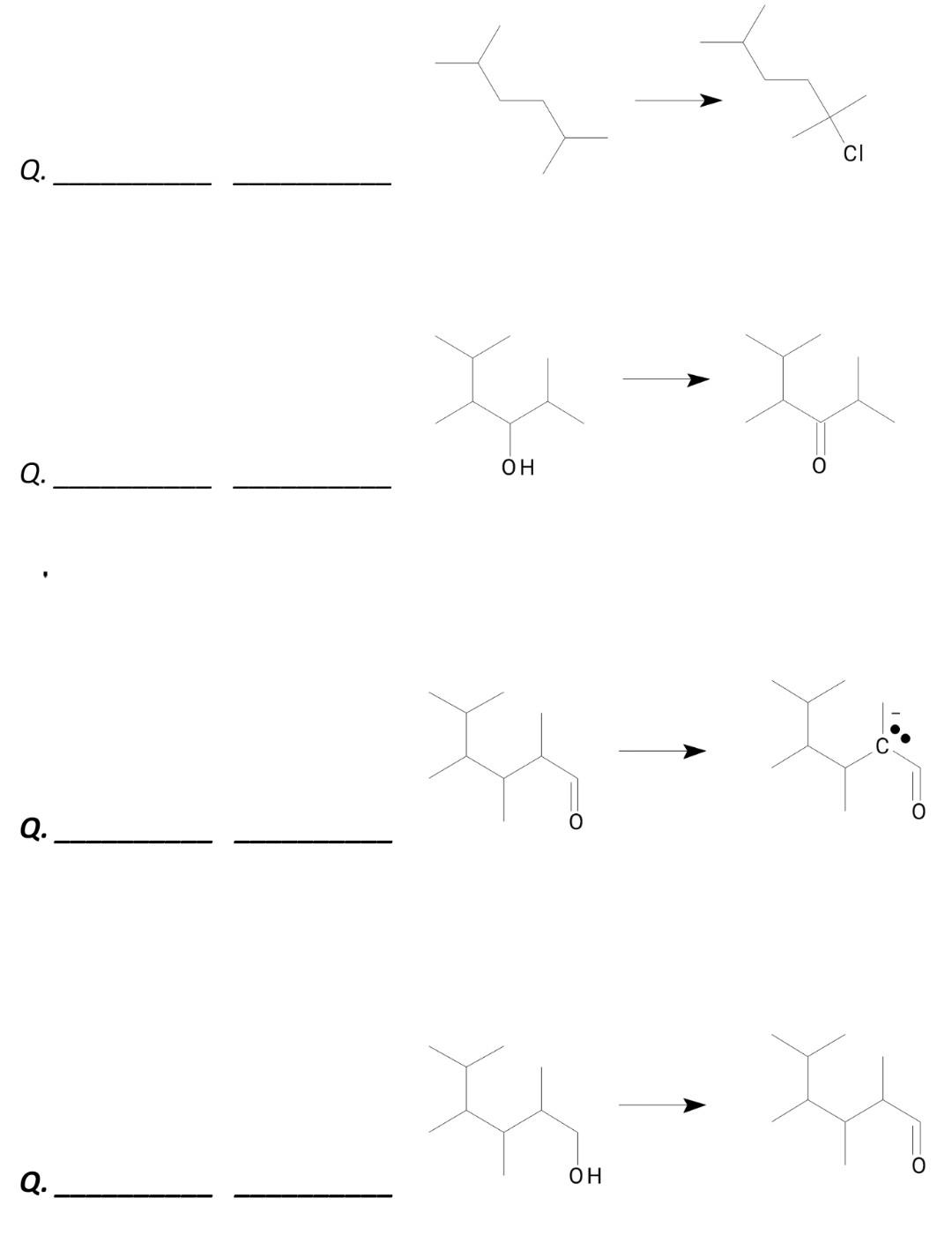 Solved a. Reduction b. Rearrangement c. Oxidation d. | Chegg.com