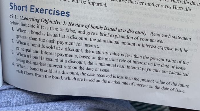 Solved lle durir that her mother owns Hartville be | Chegg.com