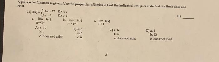 Solved A piecewise function is given. Use the properties of | Chegg.com