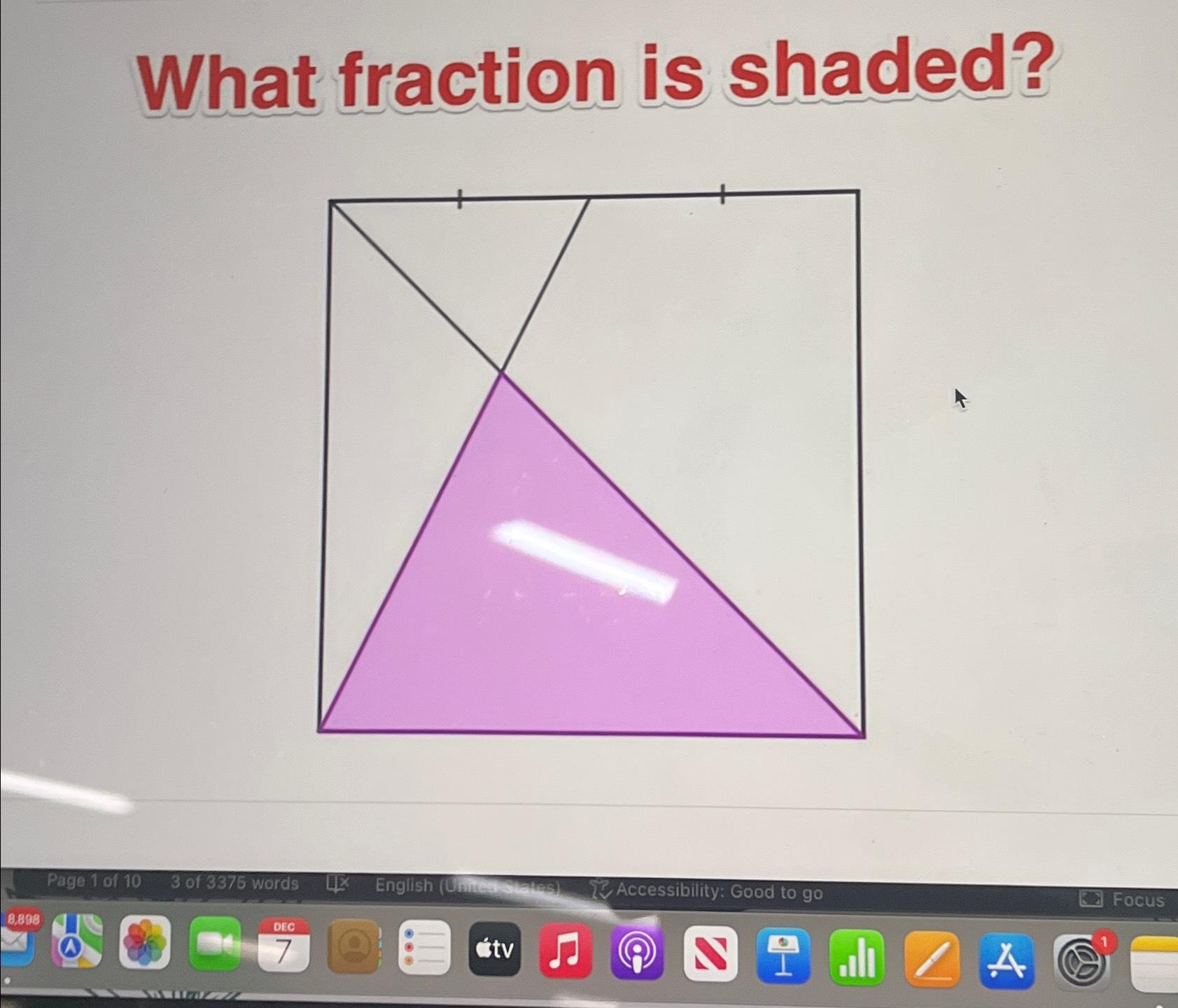 What fraction is shaded? | Chegg.com