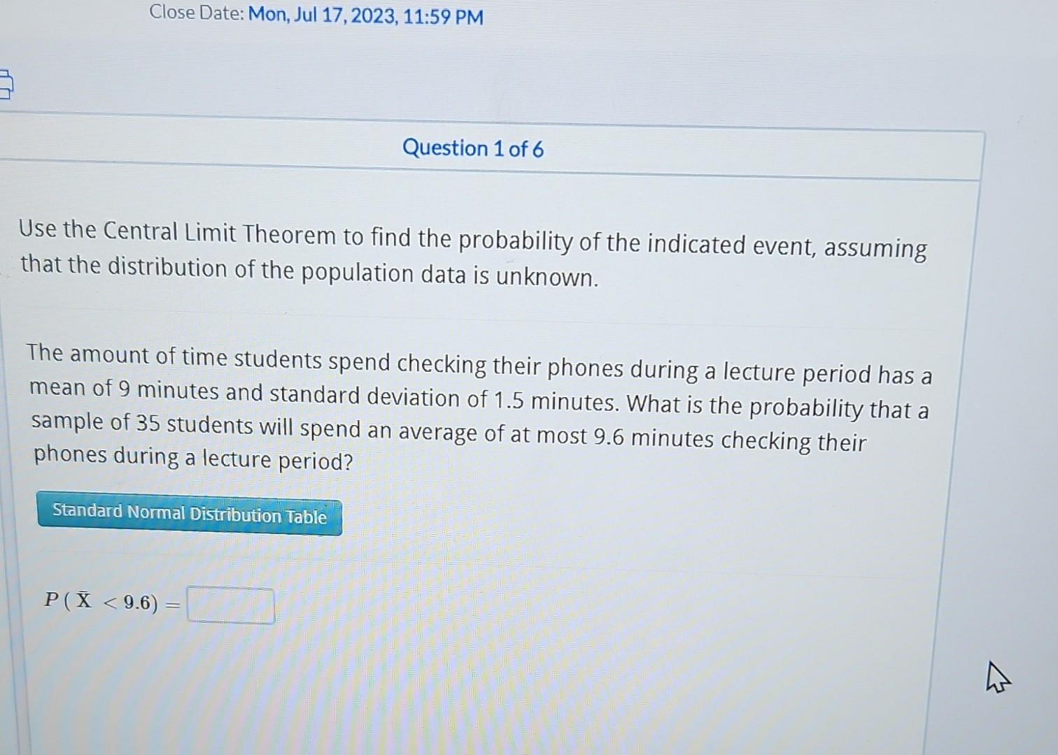 Solved Use the Central Limit Theorem to find the probability | Chegg.com