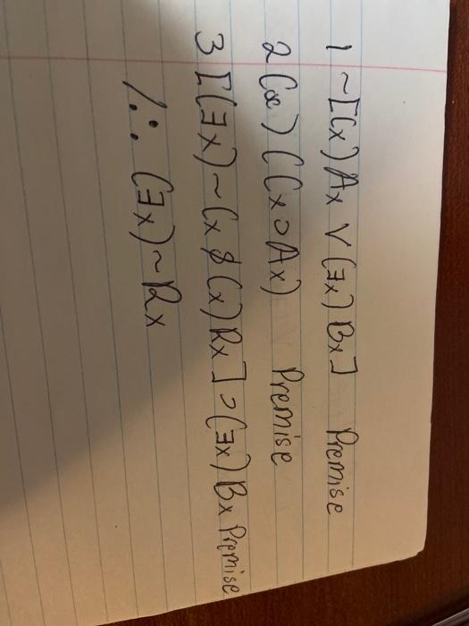 Solved Construct proof for the following valid argument | Chegg.com