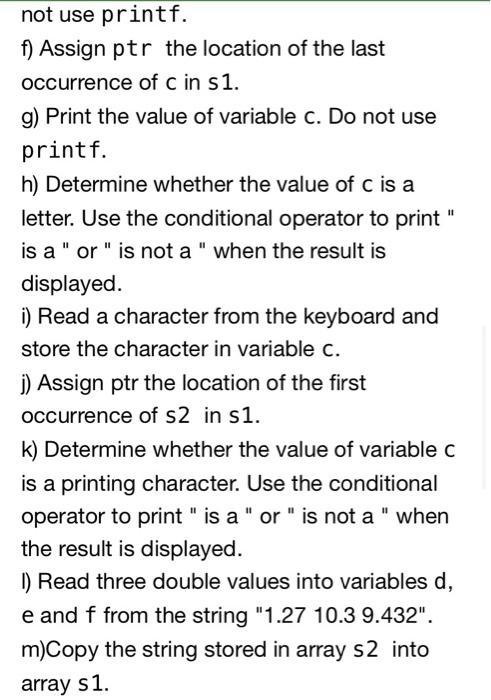 Solved 1 Write a single statement to accomplish each of the | Chegg.com