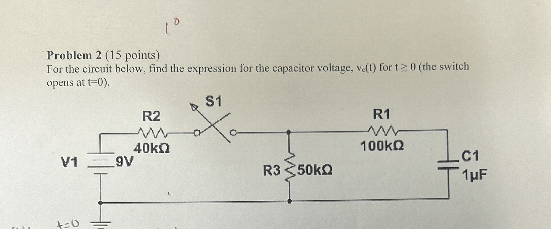 Solved 10Problem 2 (15 ﻿points)For the circuit below, find | Chegg.com