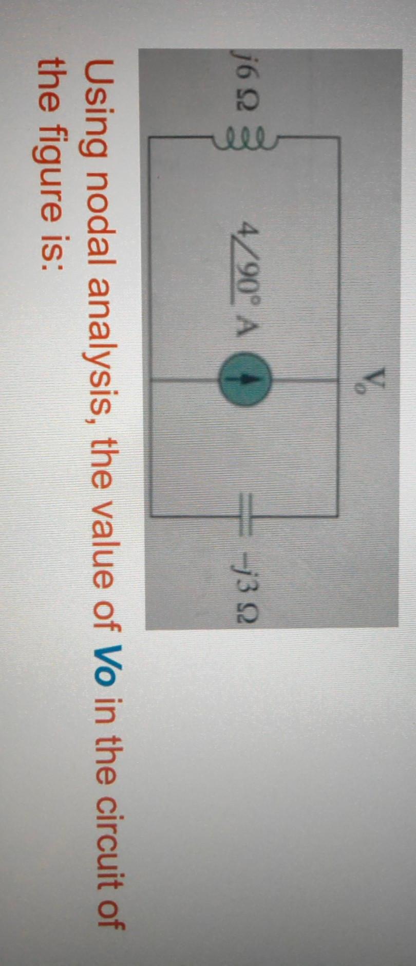 Solved Using nodal analysis, the value Vo in the circuit of | Chegg.com