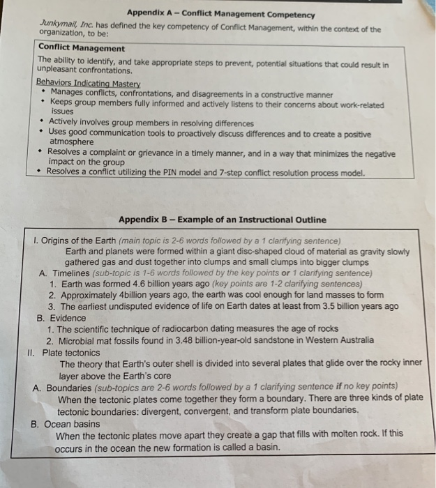 Solved create a instructional outline with the template in | Chegg.com