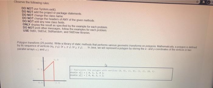 Solved Observe the following rules DO NOT use System exito | Chegg.com