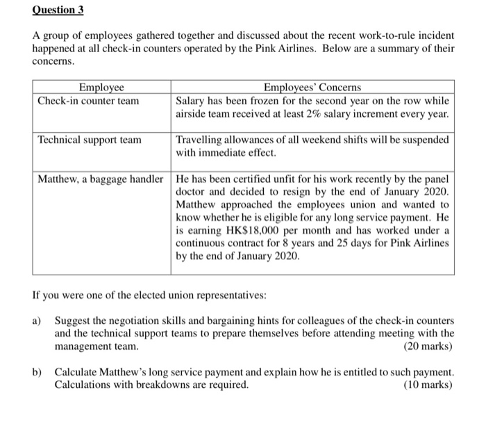 Solved Question 3 A group of employees gathered together and | Chegg.com