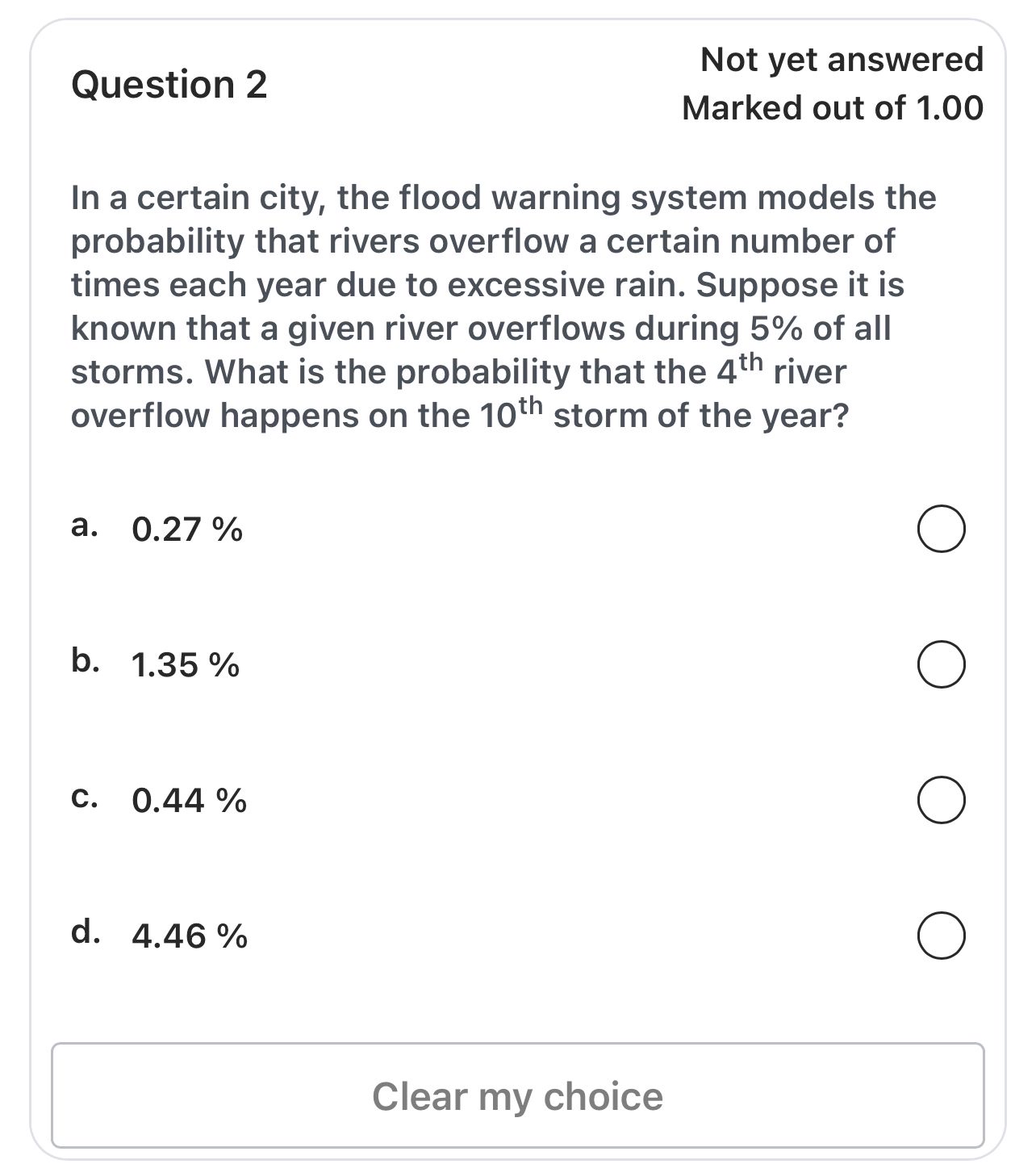 Solved Question 2Not yet answeredMarked out of 1.00In a | Chegg.com