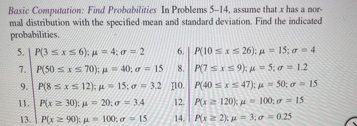 Solved Basic Computation: Find Probabilities In Problems | Chegg.com