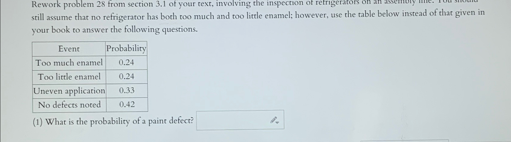 Solved Rework problem 28 ﻿from section 3.1 ﻿of your text, | Chegg.com