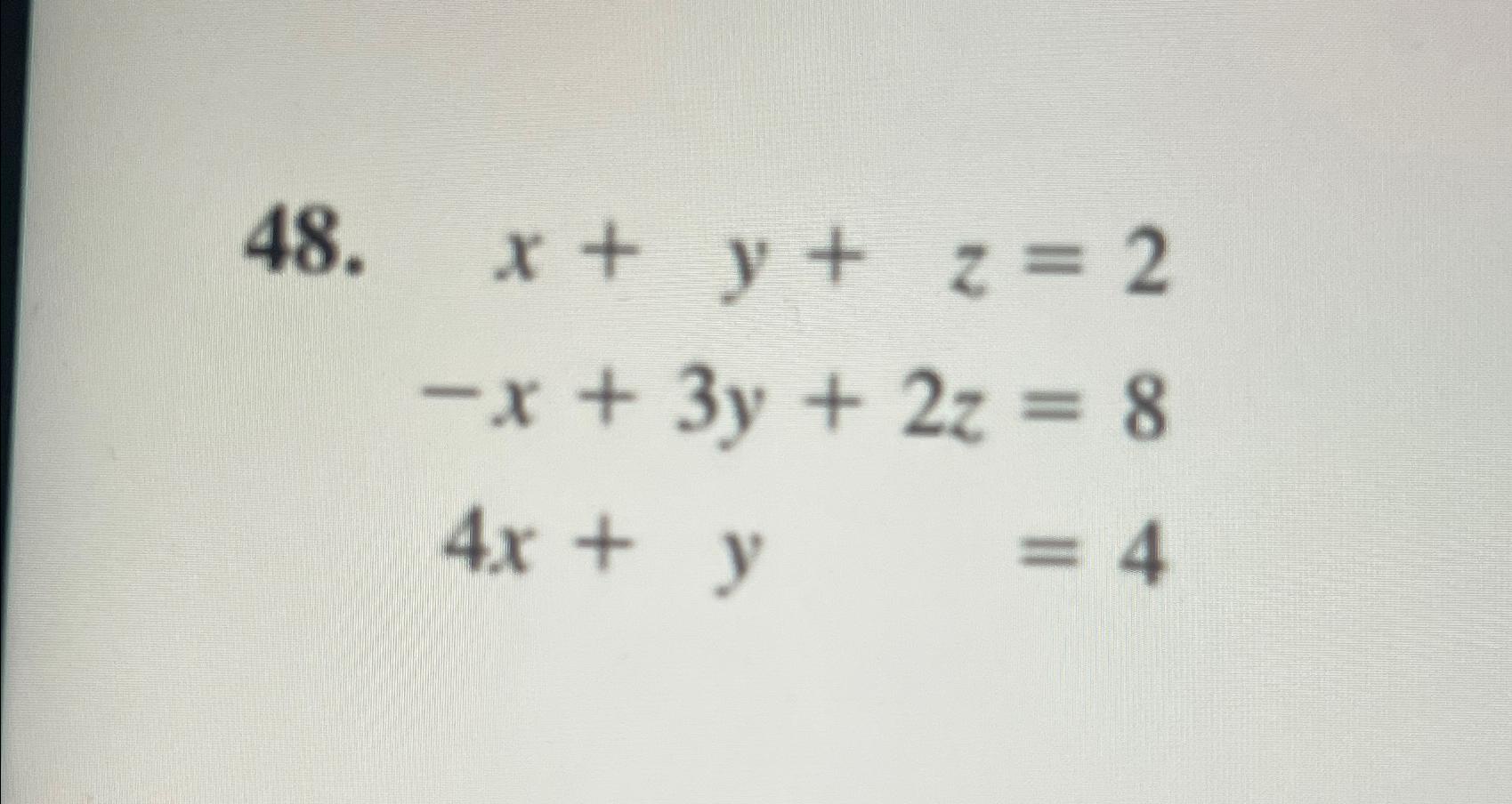 Solved Solve the system of linear equations: | Chegg.com