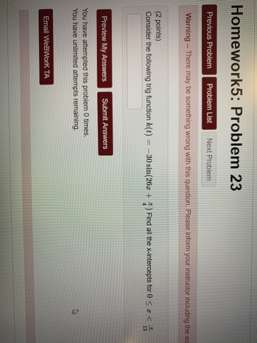 Solved Homework5: Problem 23 Previous Problem Problem List | Chegg.com