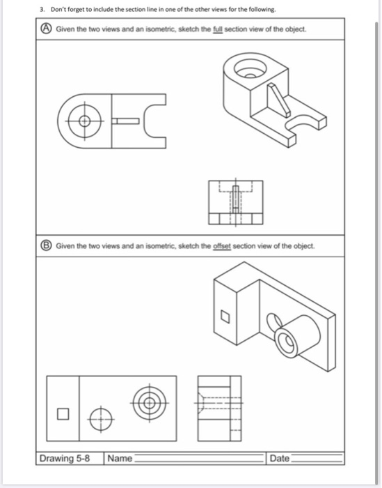 Solved 3. Don't forget to include the section line in one of | Chegg.com