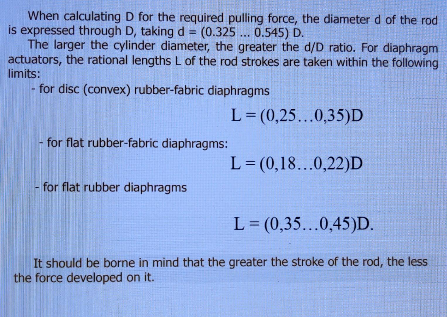 Solved When calculating pneumatic cylinders (pneumatic | Chegg.com