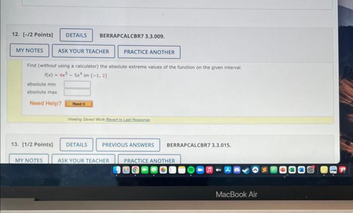 Solved Find (without using a calculator) the absolute | Chegg.com