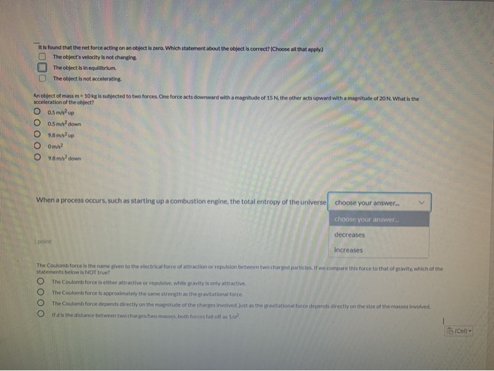 Solved That Apply It Is Found That The Net Force Acting On